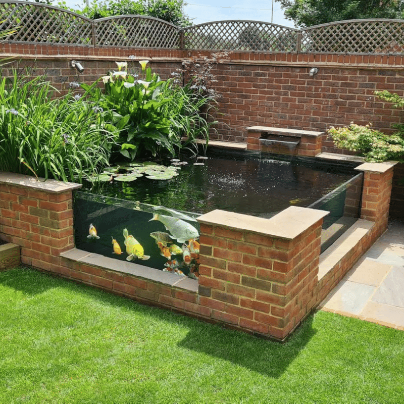 Pond Glass Viewing Windows | Laminated & Toughened Pond Windows UK